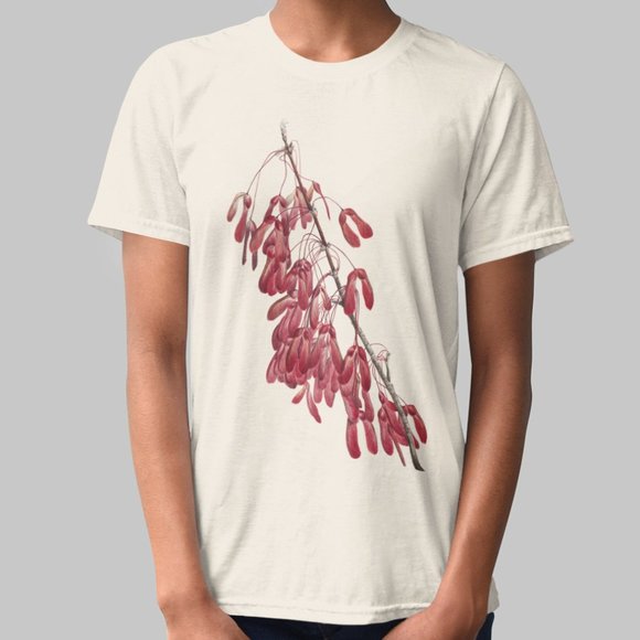 Outfit Bits | Tops | Trident Red Maple Vtg Botanical Print Short Sleeve ...